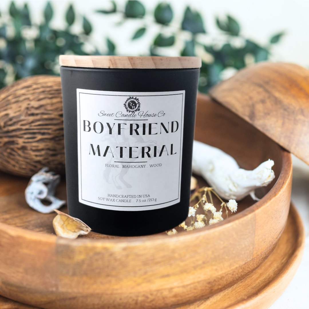 Boyfriend Candle, Mahogany Teakwood Candle, Candles for Him, Man Candle ...