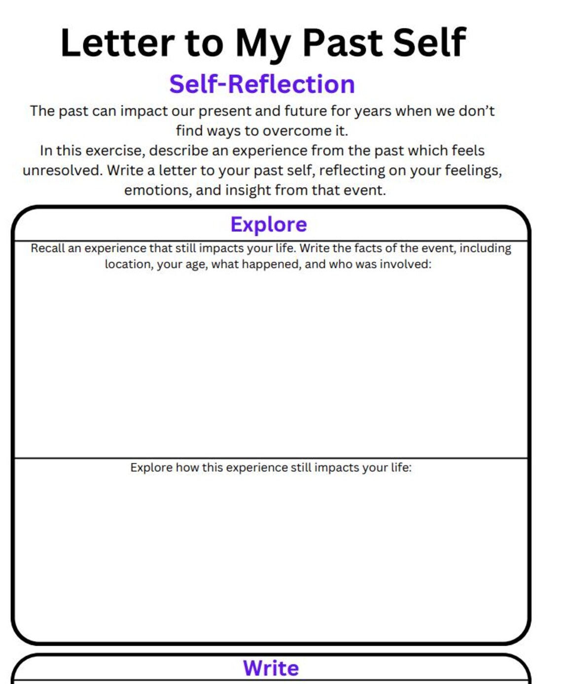 Mental Health Worksheets, Set of 5 Mental Health Worksheet, Therapy ...