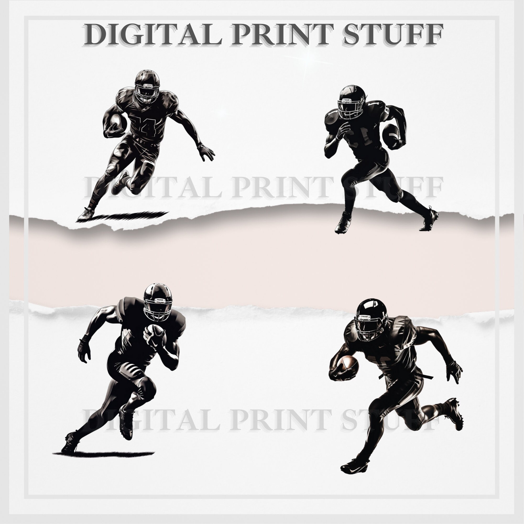 Bundle Football Players SVG PNG JPG Eps Pdf Bundle, Players in Action ...