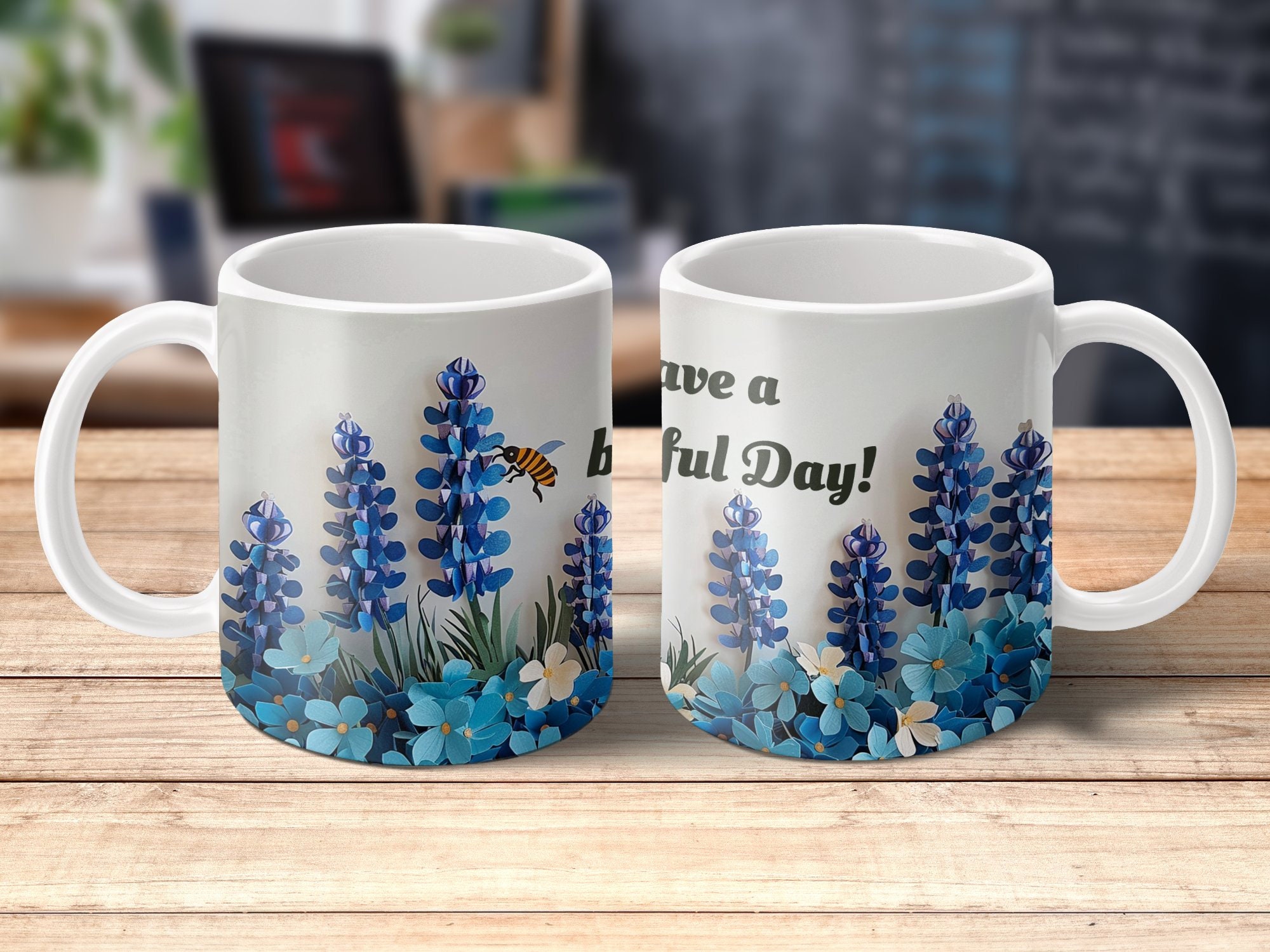 Inspirational Quote Mug Wrap, Have a Beautiful Day, 11oz Mug Digital ...