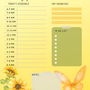 Daily Planner | Editable Digital Planner | Printable Planner - Etsy