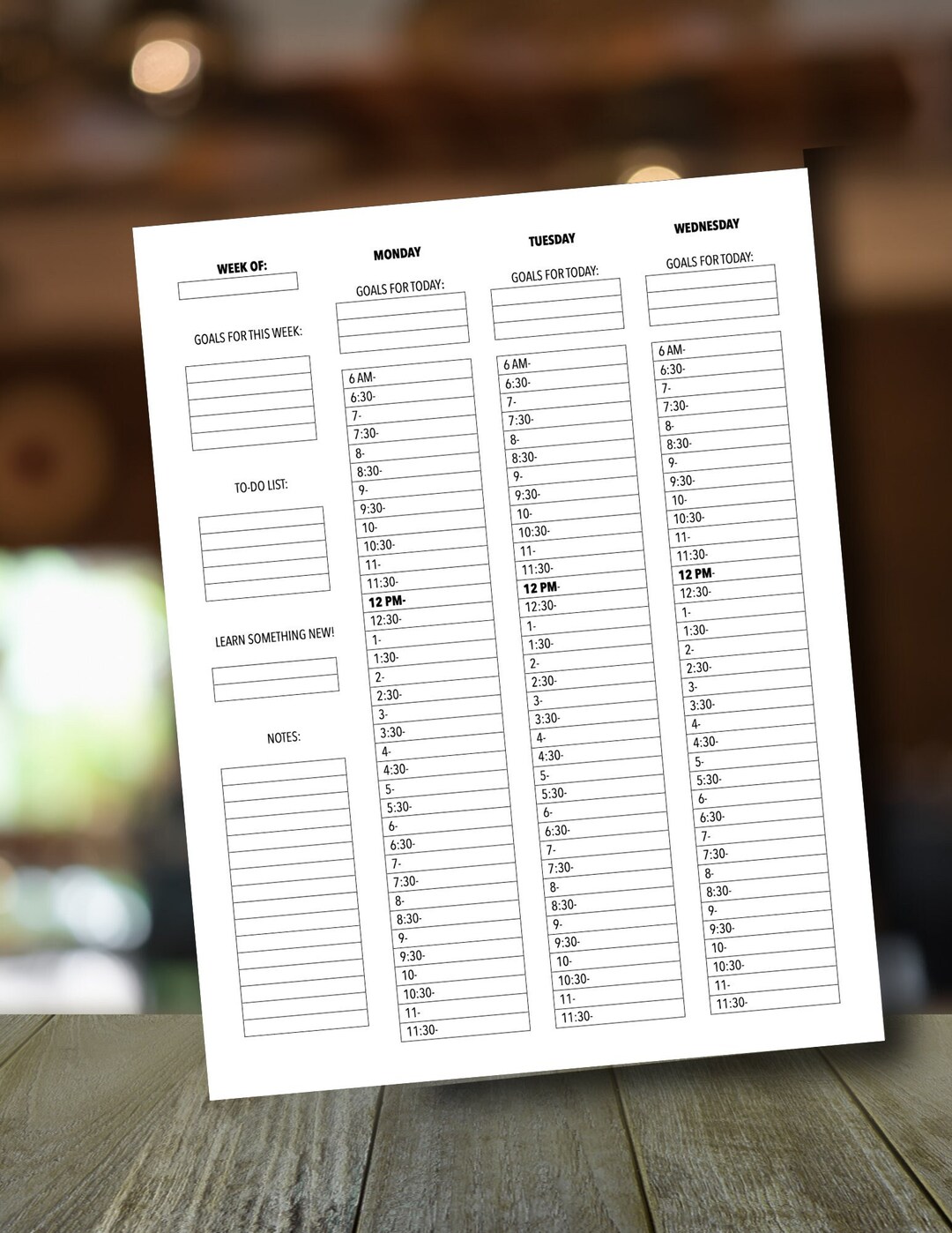 Weekly Planner | Digital/printer Planner | Editable Planner - Etsy