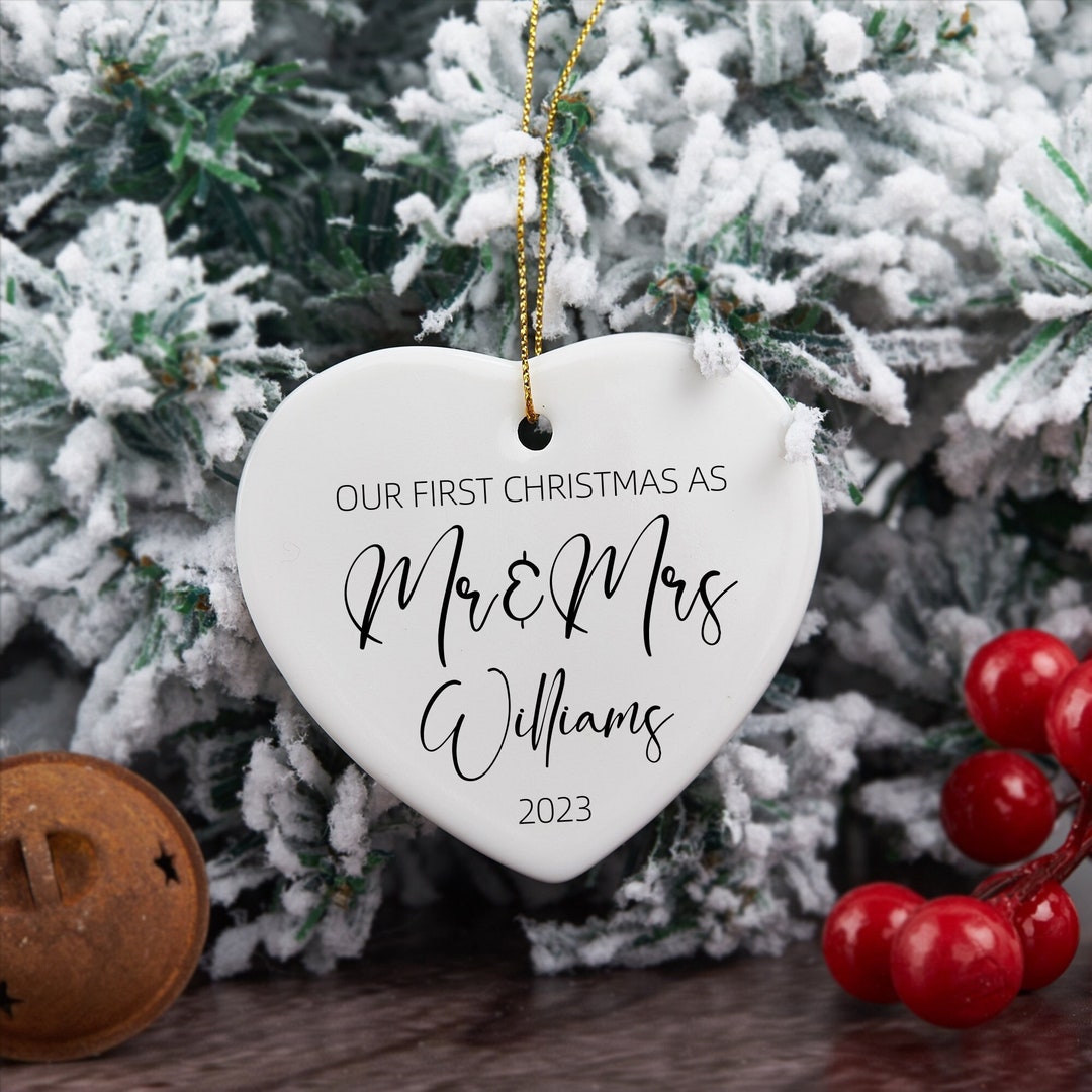 First Christmas Mr & Mrs Ornamentpersonalised First Christmas - Etsy UK