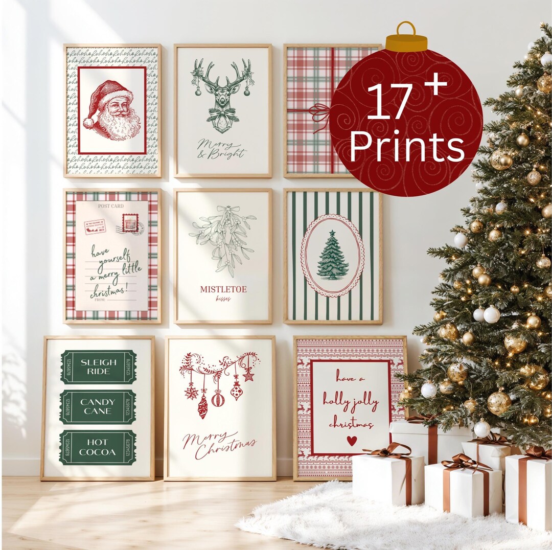 17 Christmas Poster Set, Christmas Poster Download, Christmas Prints ...