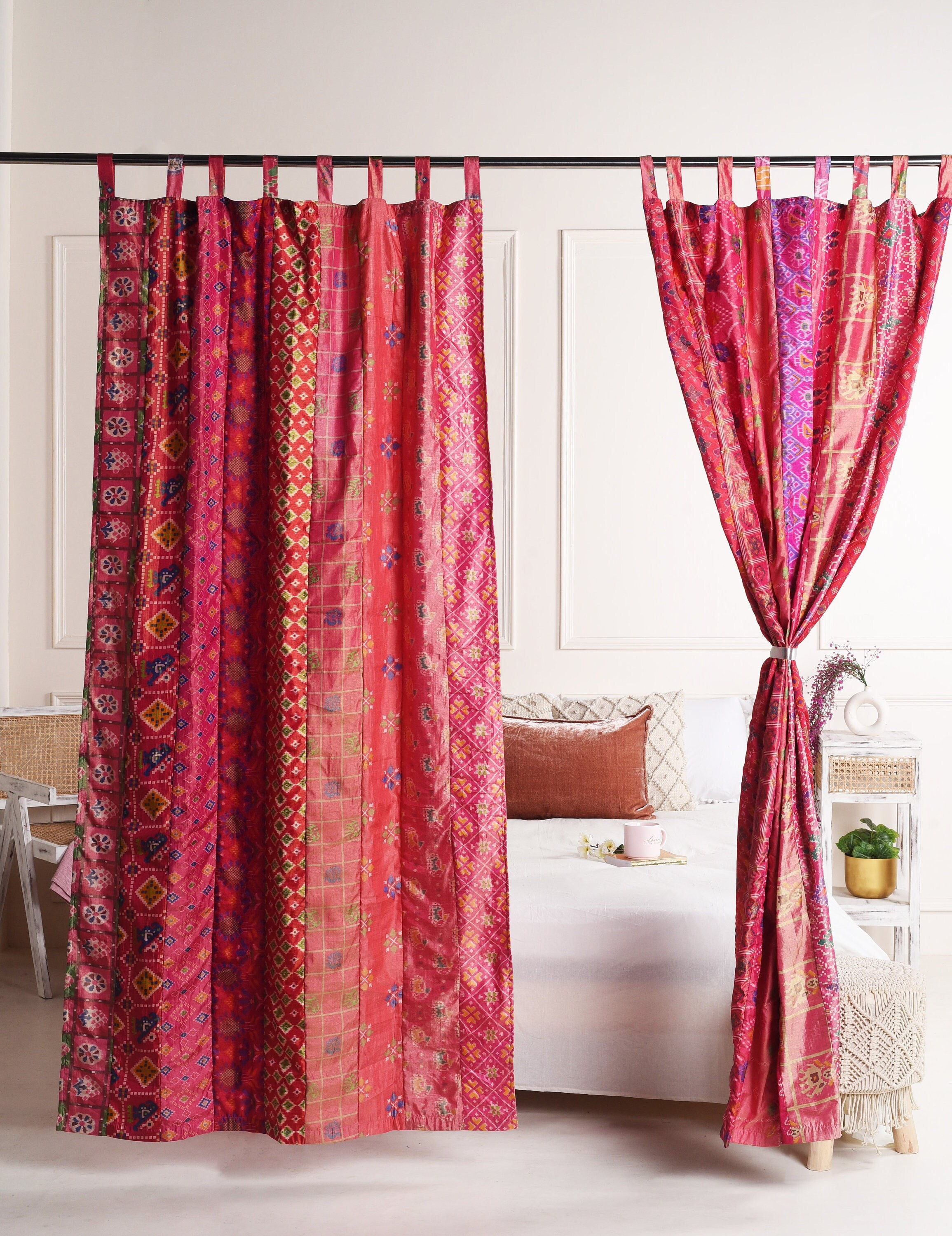 Silk Scarf Curtains Etsy