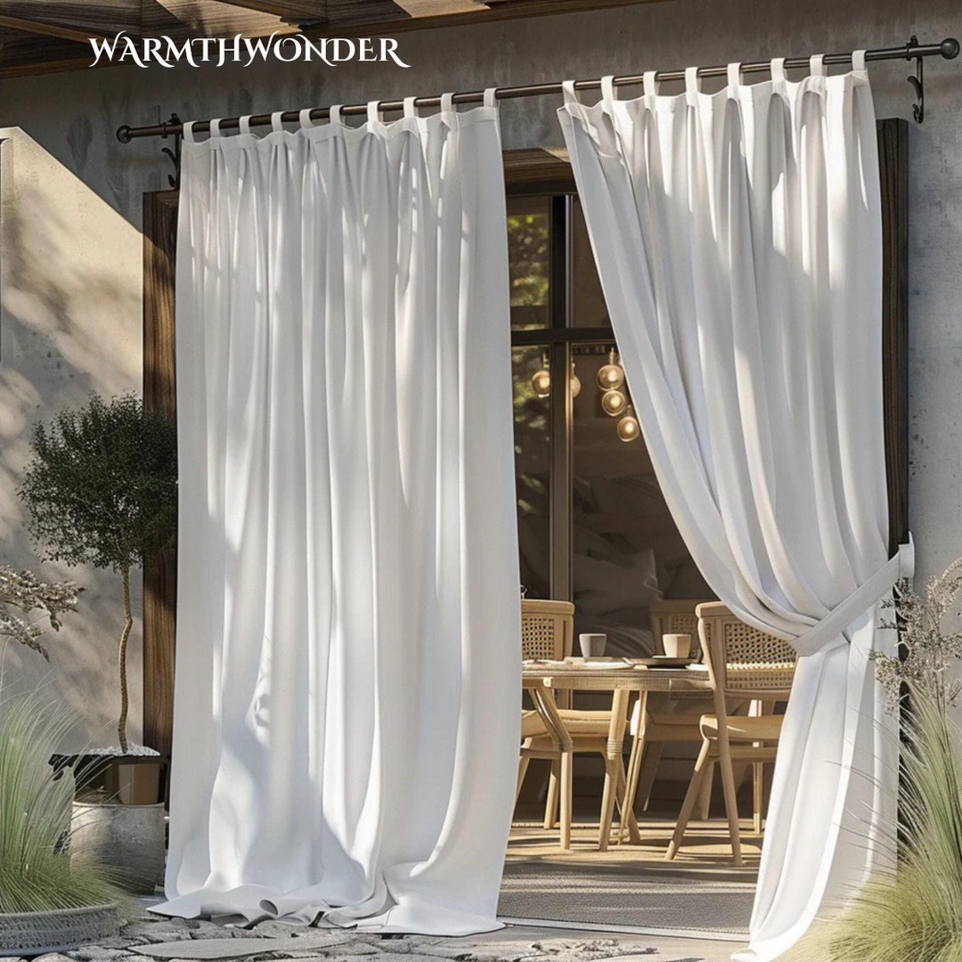 Extra Large White Linen Curtains: Boho Gauze Room Divider - Etsy
