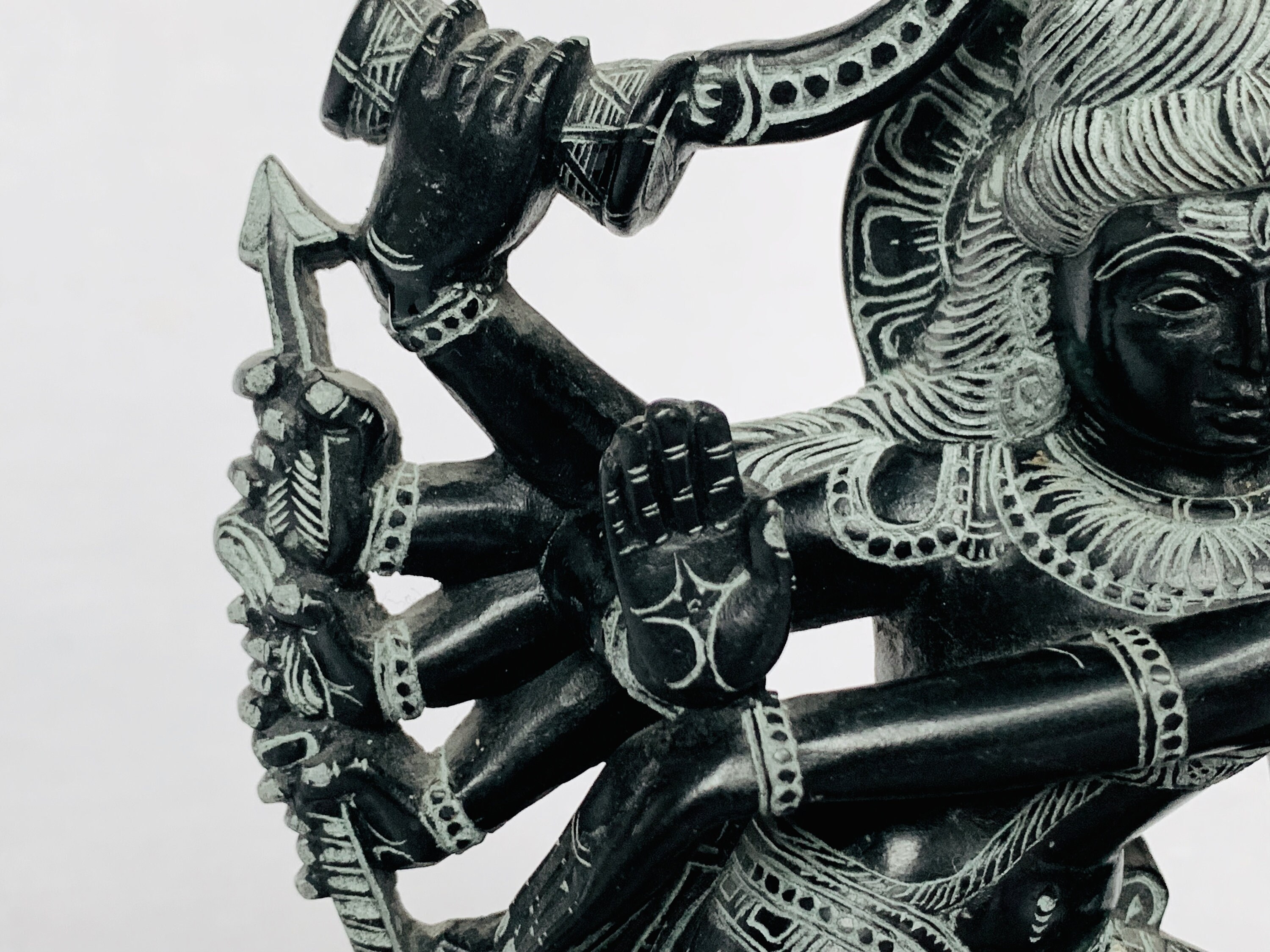 Nataraja, Dancing Shiva, 20 Cm Indian Stone Statue, Black Stone ...