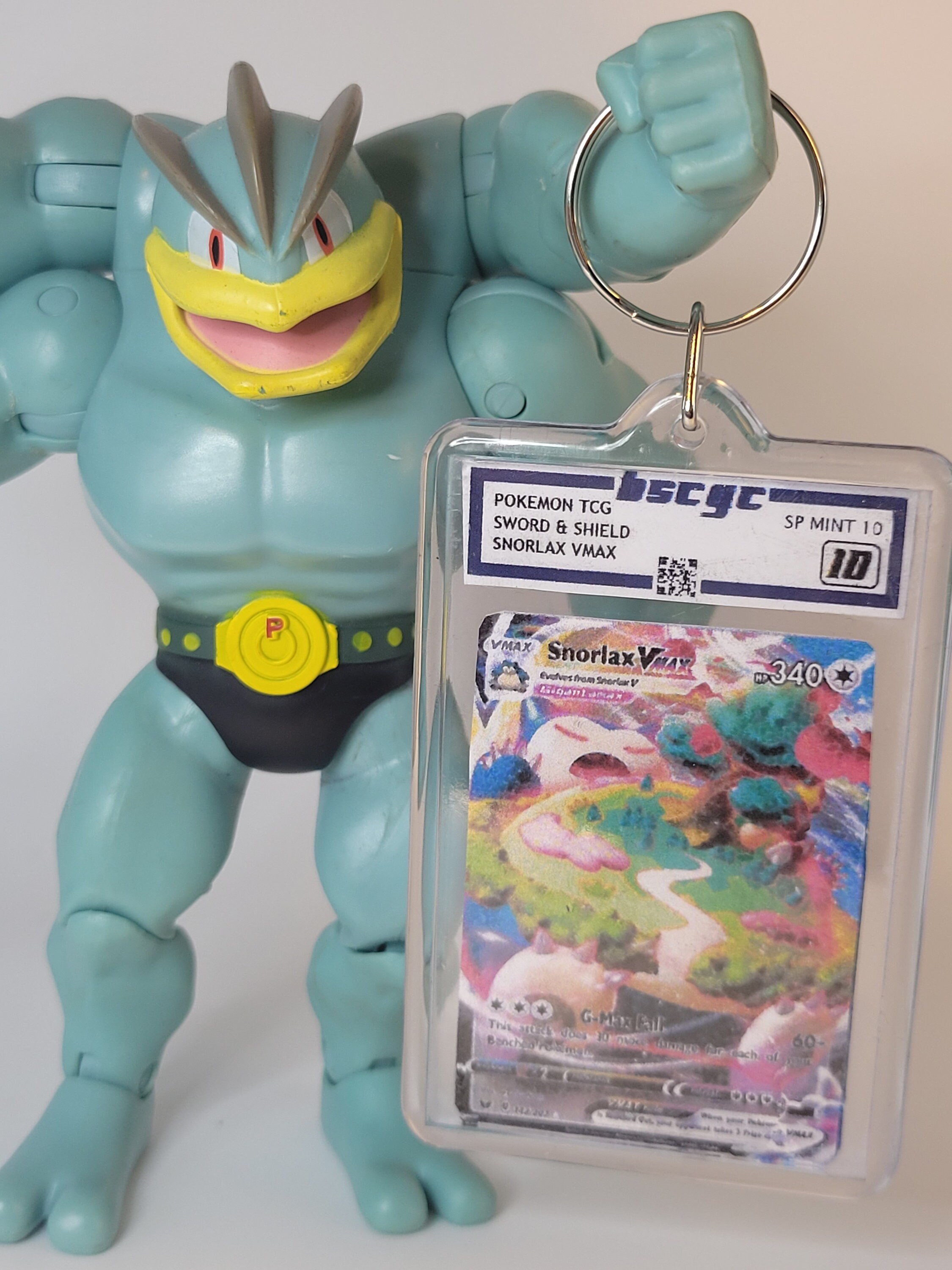 Snorlax VMAX Keychain Mini Slab Graded Pokemon Card - Etsy