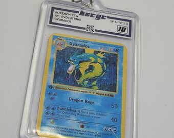 Rainbow Pikachu Keychain Mini Slab Graded Pokemon Card - Etsy