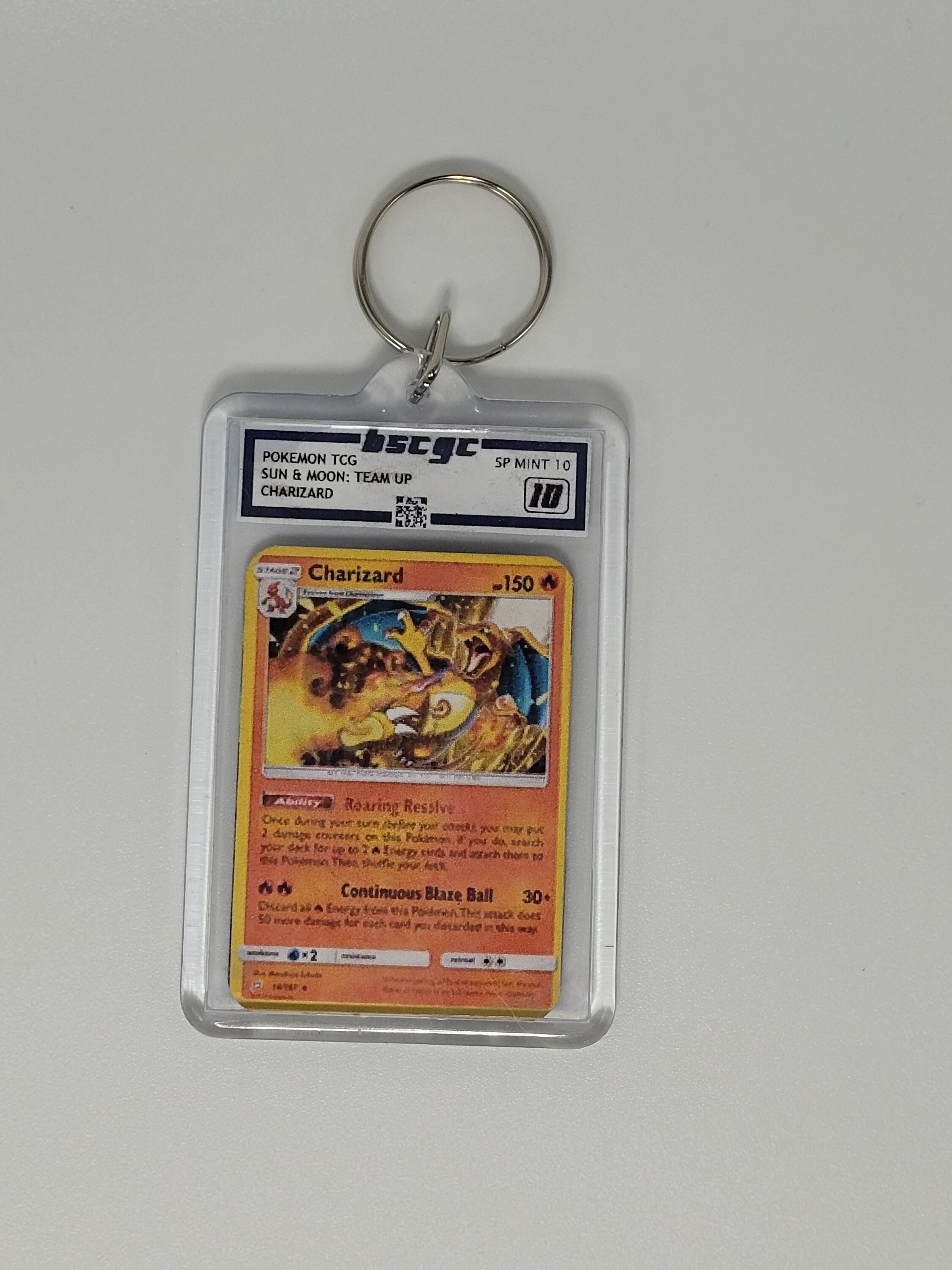Charizard Keychain Mini Slab Graded Pokemon Card - Etsy