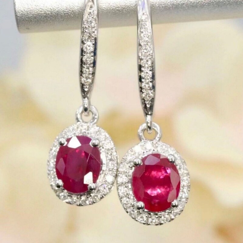 Ruby Earrings - Etsy