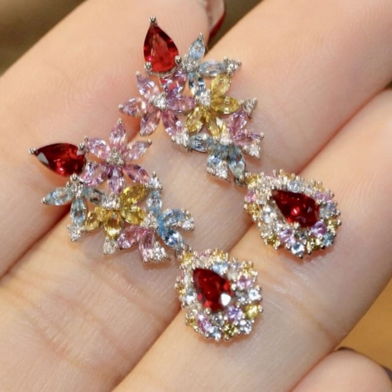 Ruby Earrings - Etsy