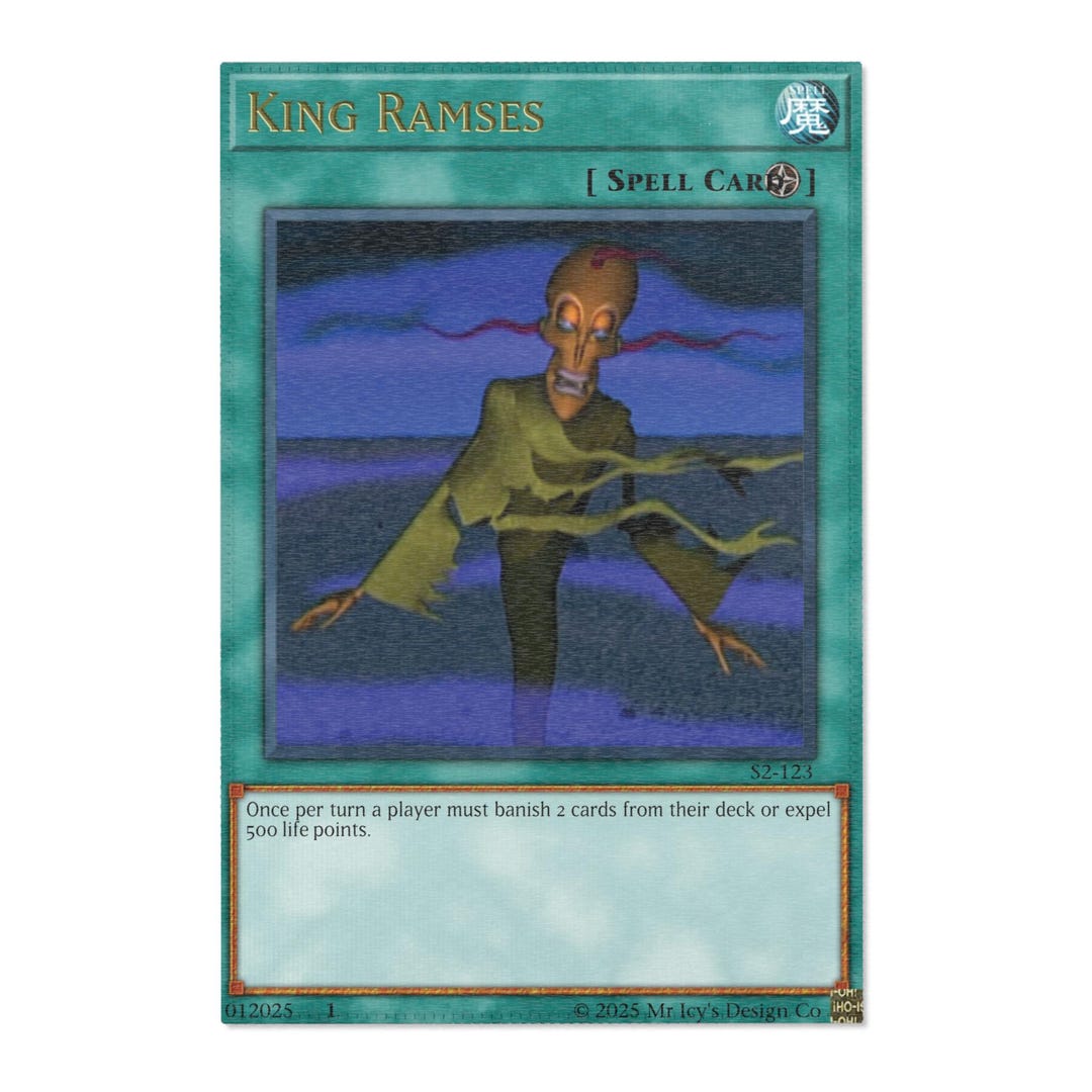 King Ramses Inspired Area Rug, Yugioh Card Design Home Decor, Game Room ...