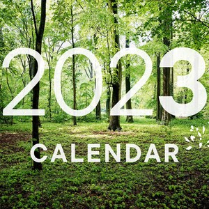 Green Forest Monthly Calendar | 2023 | Printable | Minimalist | Floral ...