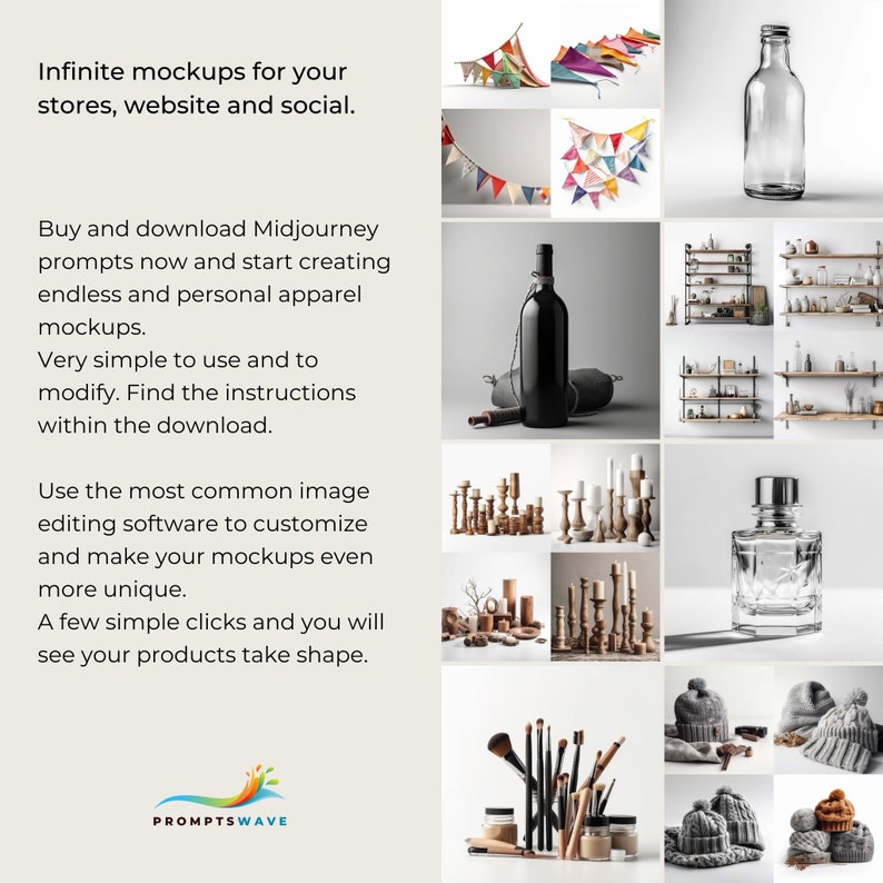 Midjourney Mockup Prompts for Etsy Instant Download for Stunning ...