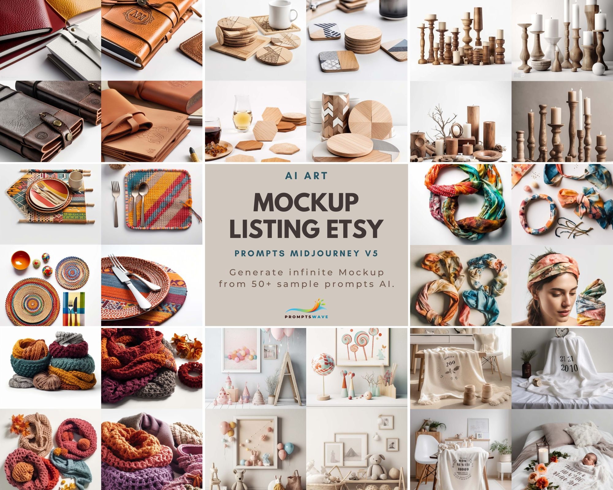 Midjourney Mockup Prompts for Etsy Instant Download for Stunning ...