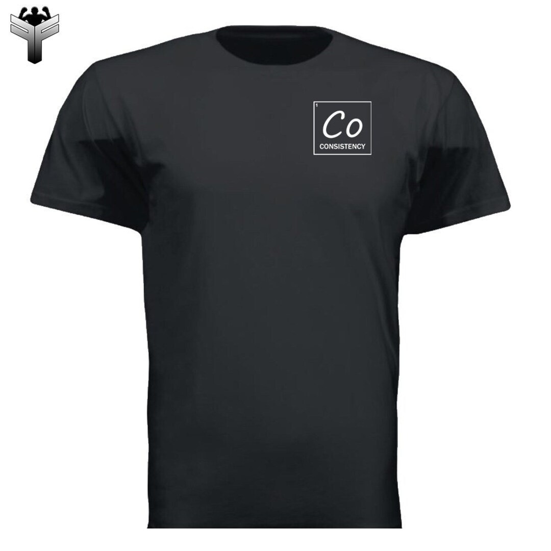 Men's Black Workout T-shirt: Element 1 - CONSISTENCY T-shirt for ...