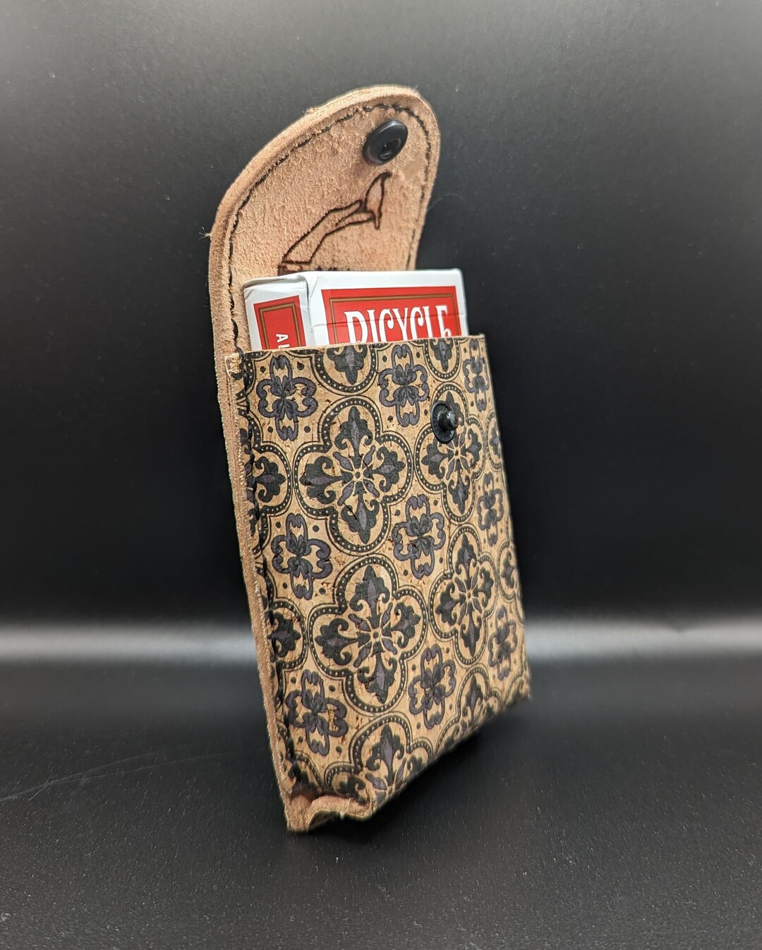 Leather Playing Cards Case Handmade 100% Genuine Leather and Natural ...