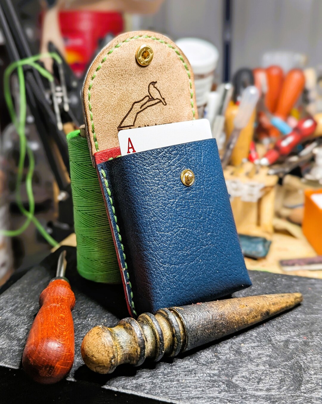 Leather Playing Cards Case Handmade 100% Genuine Leather - Etsy