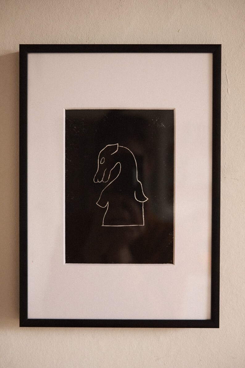 Pictish Beast Original Lino Cut Print - Etsy