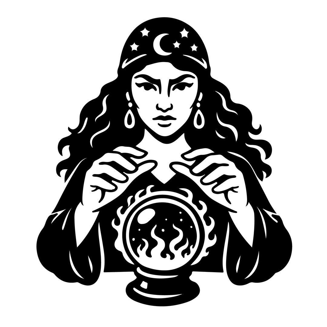 Fortune Teller SVG - Psychic Reading Witchcraft Halloween Magic Crystal ...