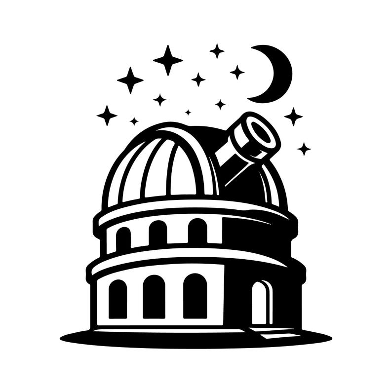 Observatory Design Svg Png Dxf Eps Pdf | Laser Engrave Cut Print Files ...
