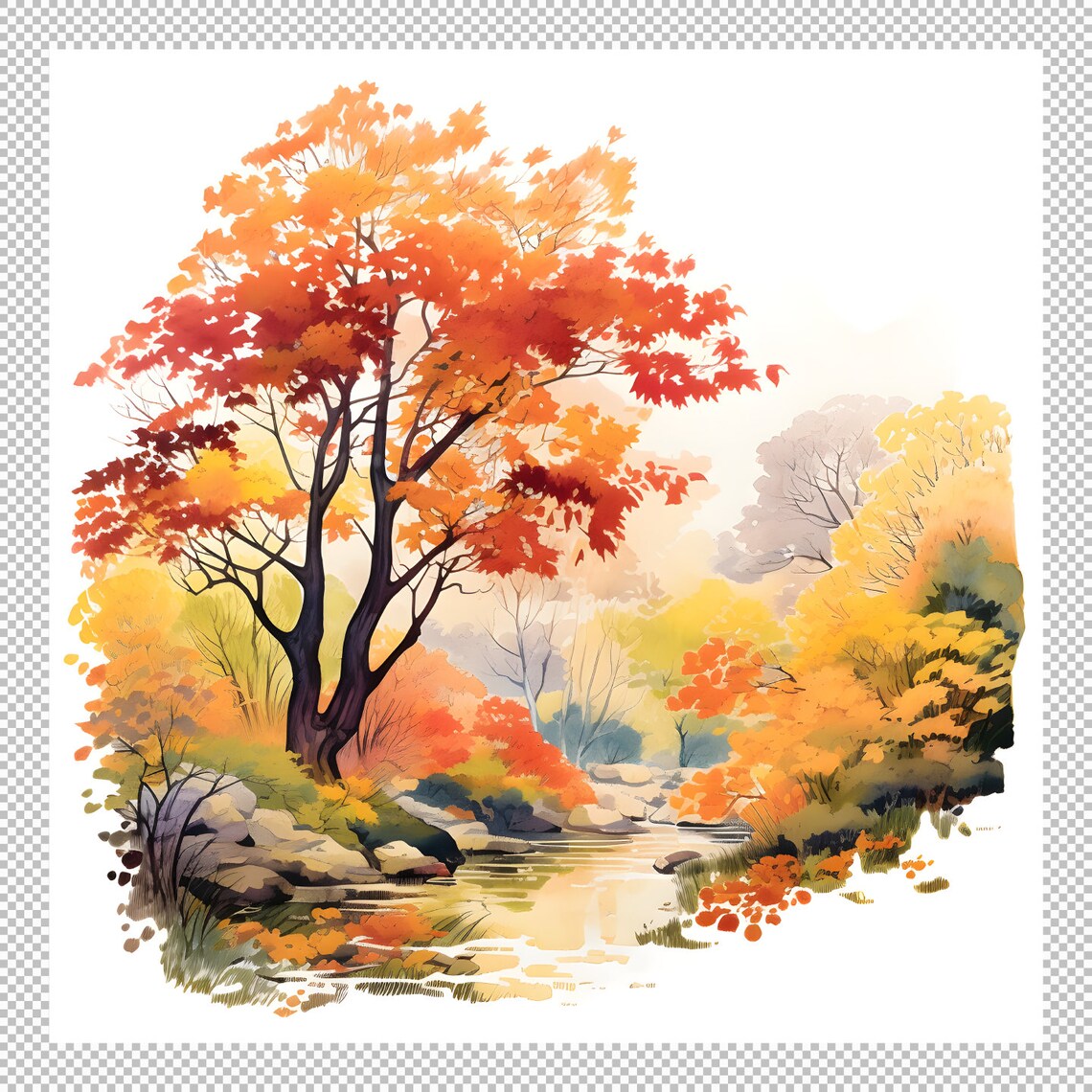 Landscape Autumn Clipart Collection, Trees Autumn,trees Autumn ...