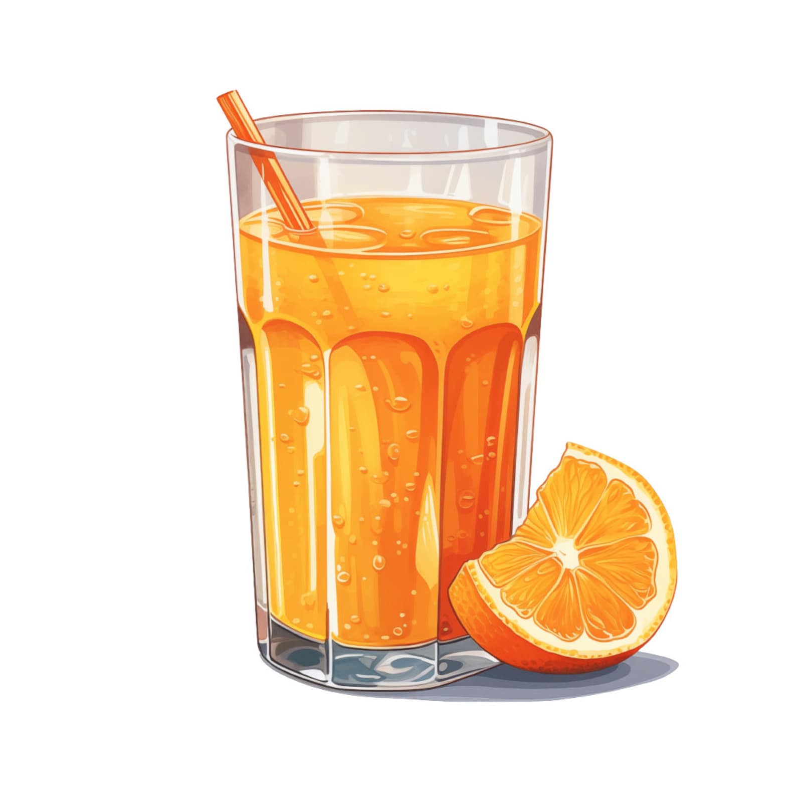 Orange Juice Clipart: Fruit Illustrations for Scrapbooking (PNG) - Etsy