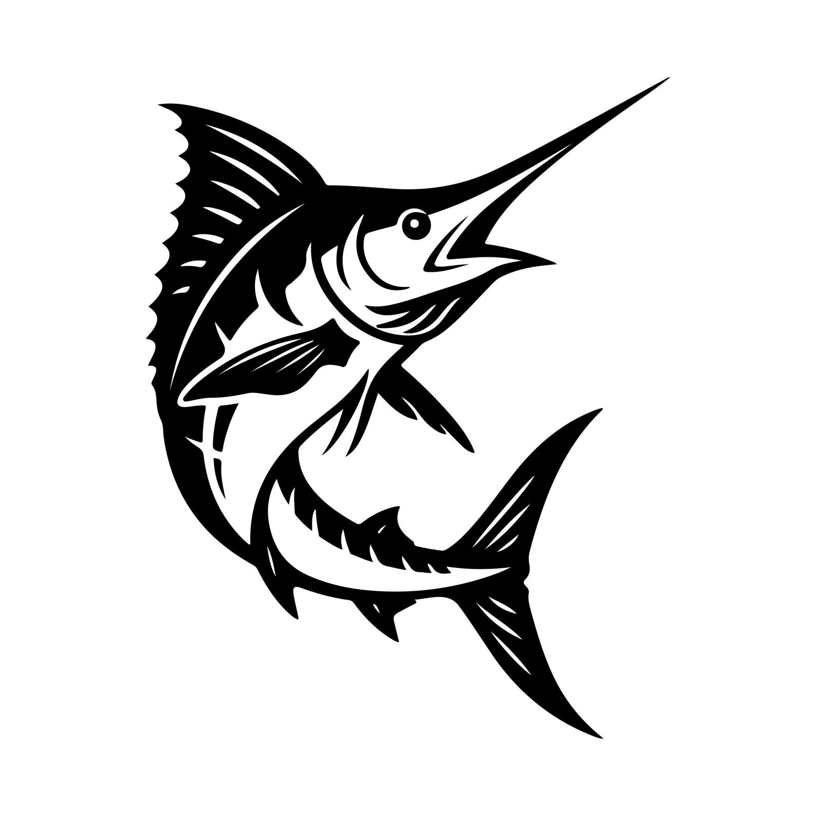 Blue Marlin Fish SVG – Angler Wildlife Cut File, Commercial Use ...