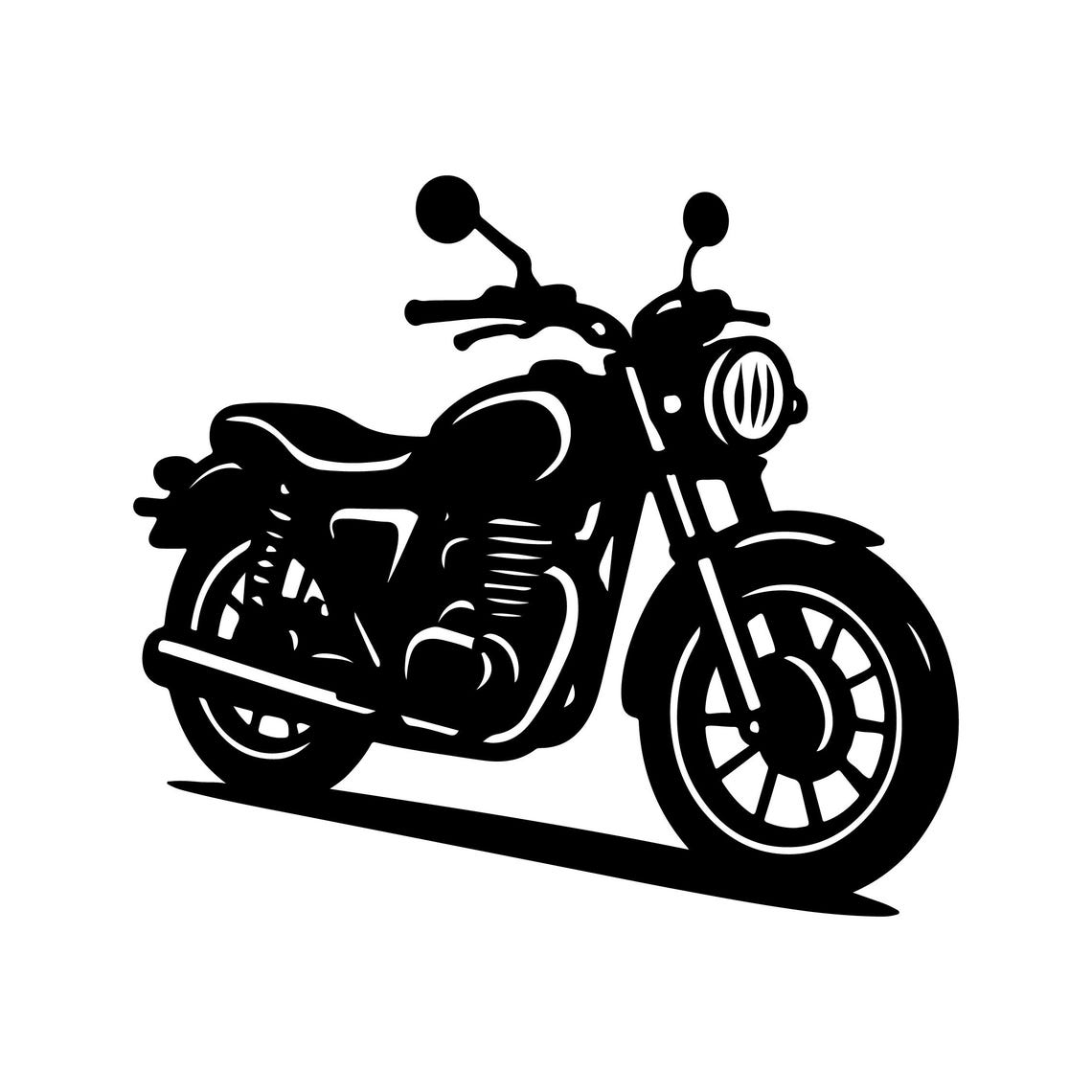 Motorcycle Rider SVG - Biker Clip Art Cut File (commercial Use) - Etsy