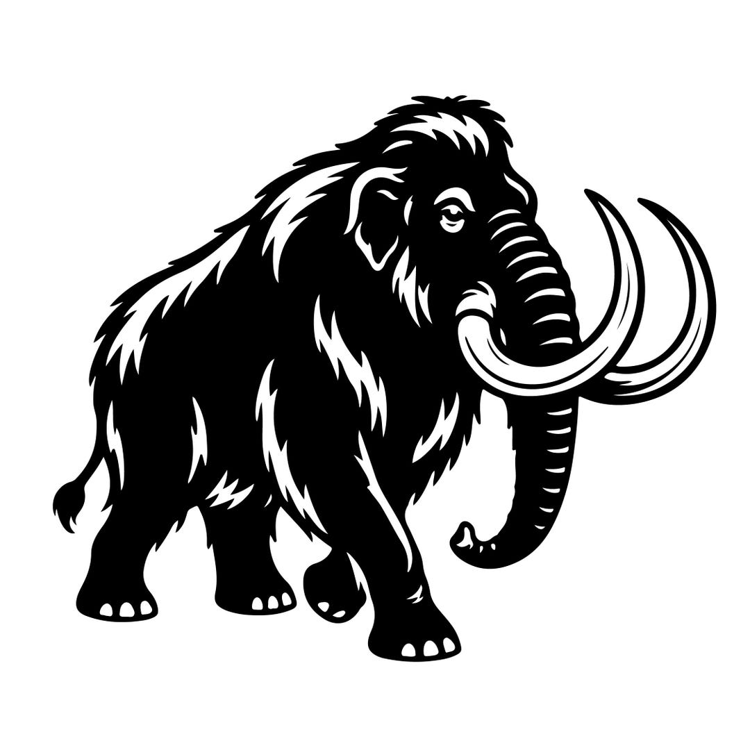 Woolly Mammoth SVG - Ice Age Animal Prehistoric Wildlife Extinct ...