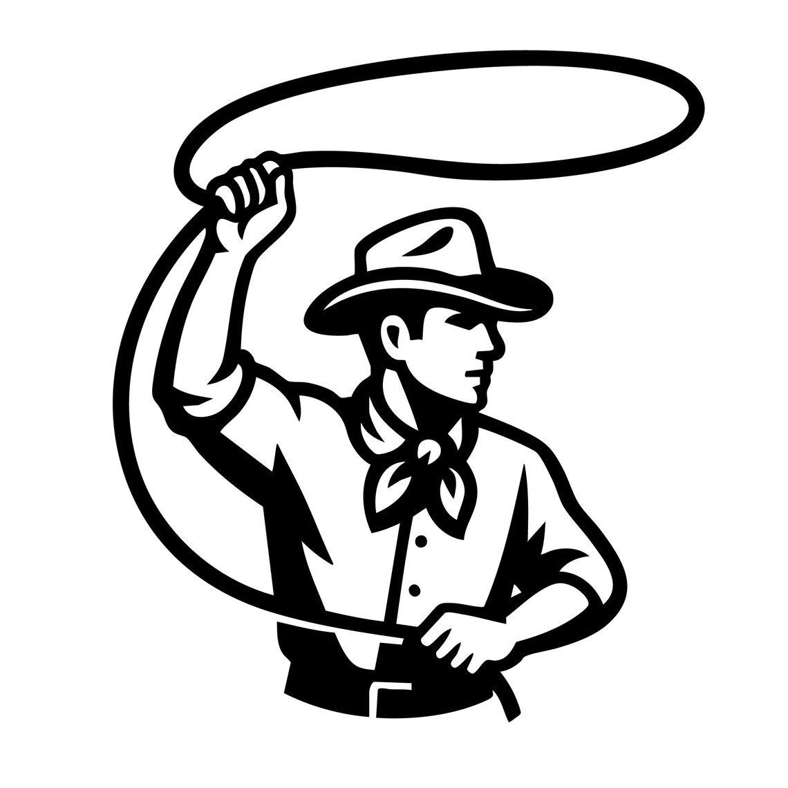 Cowboy Lasso SVG: Western Rodeo Clipart (commercial Use) - Etsy