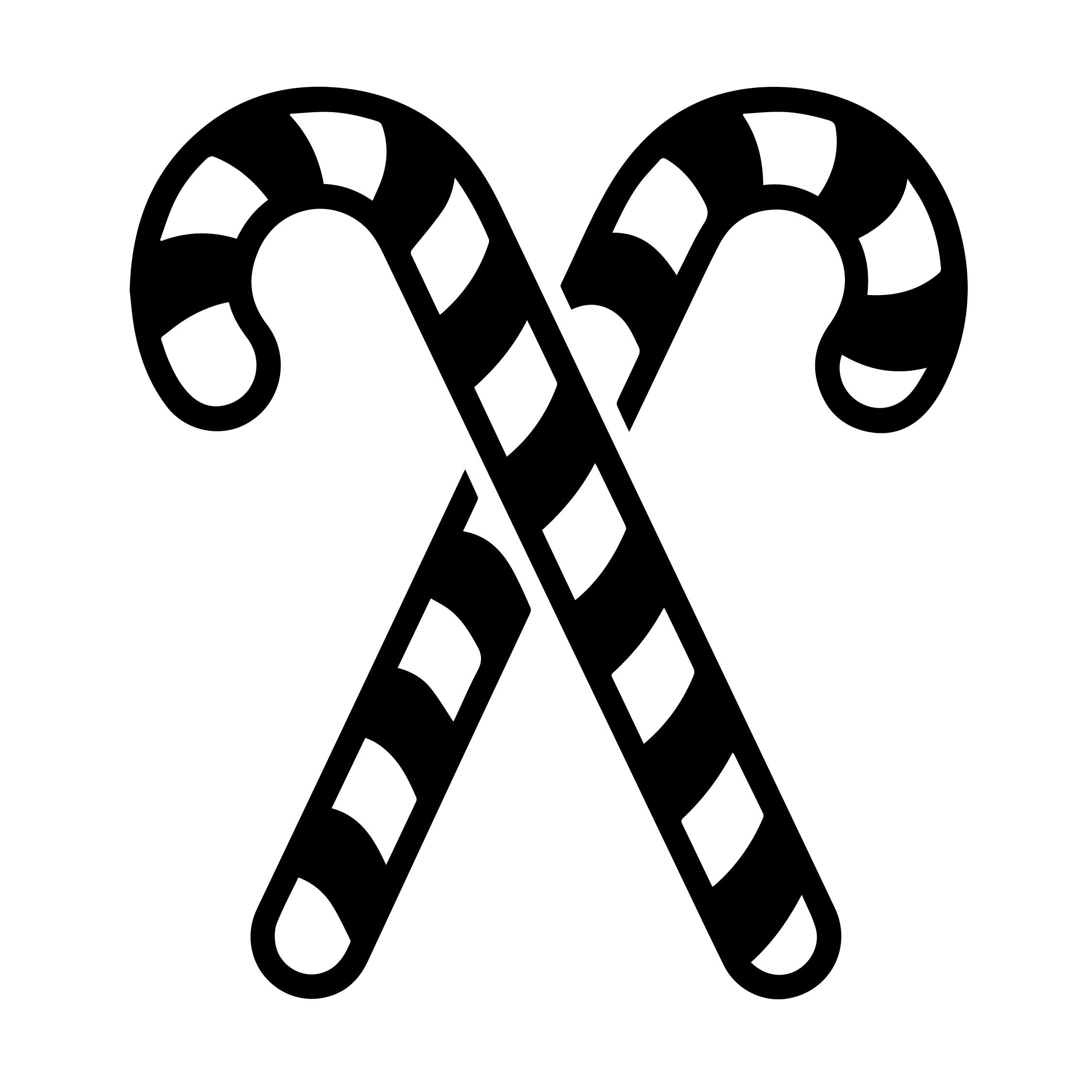 Candy Canes SVG – Christmas Clip Art, Commercial Use (digital Download ...