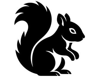 Écureuil SVG - Tamia rongeur arbre écureuil arbre Silhouette Clip Art ...