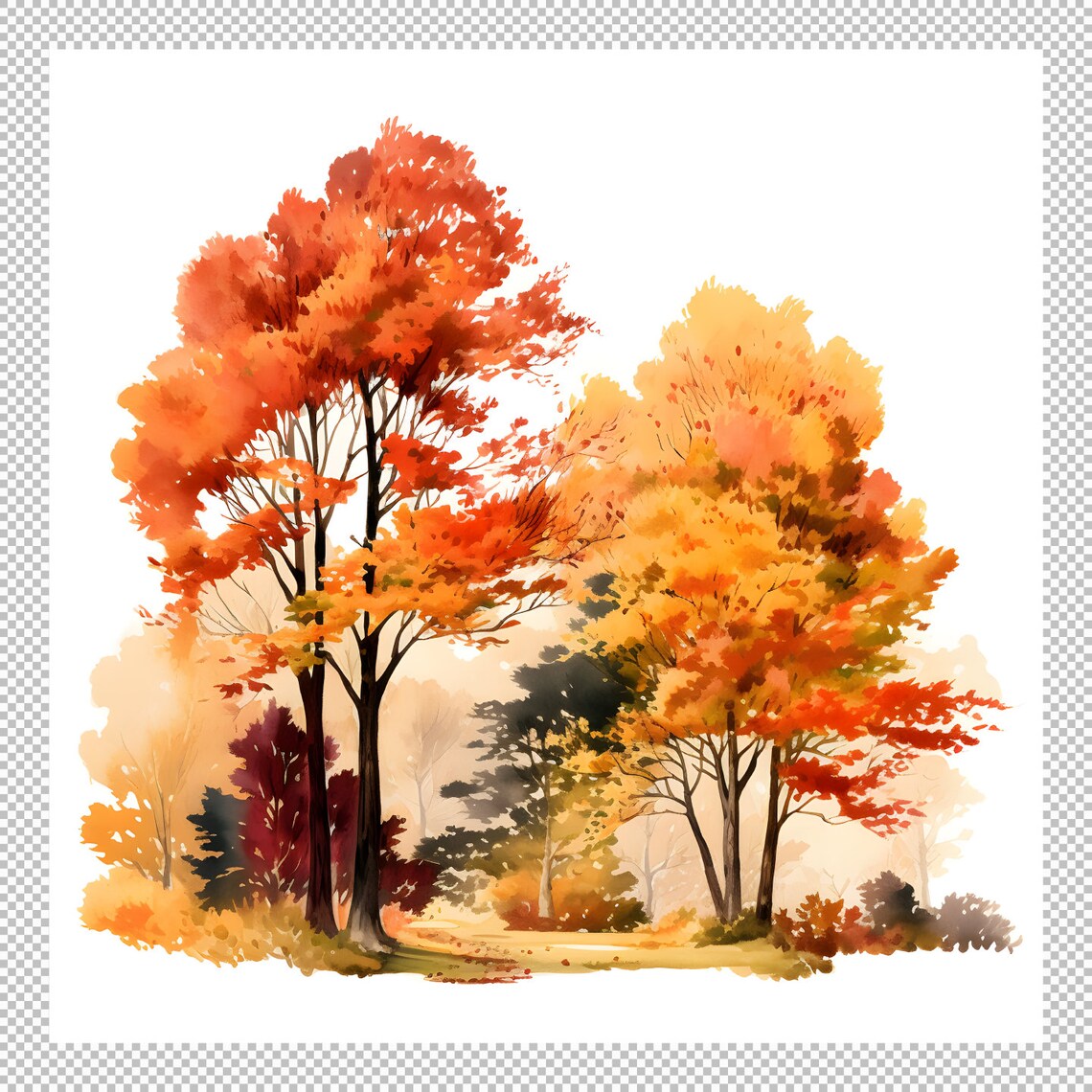 Landscape Autumn Clipart Collection, Trees Autumn,trees Autumn ...