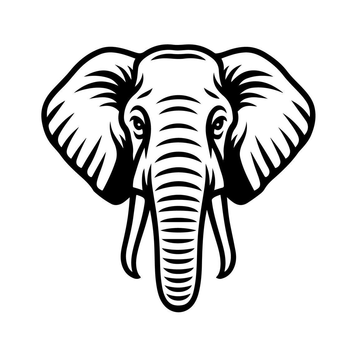 Elephant Head | Clipart, Sticker, Svg, Eps, Png, Dxf, Pdf - Etsy