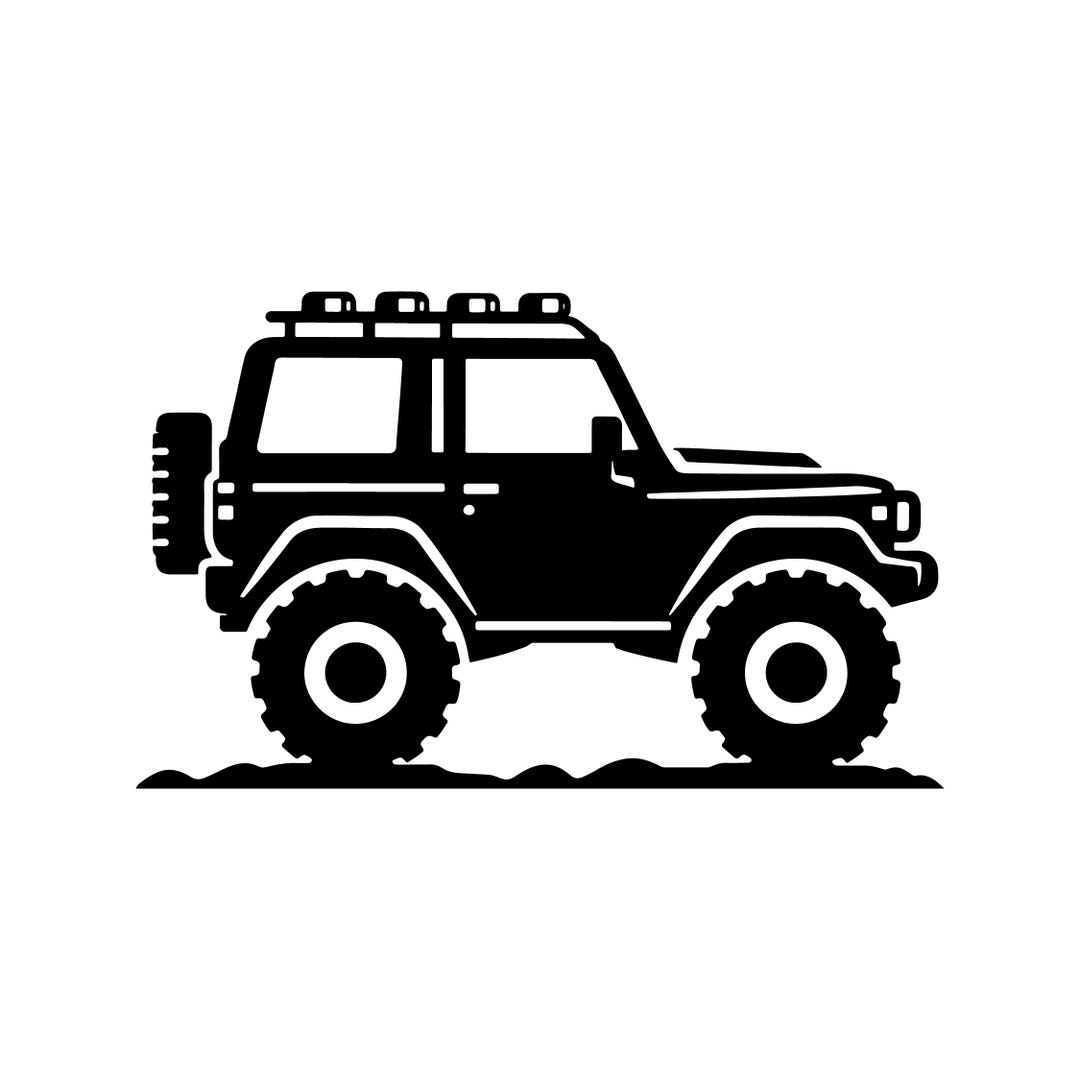 4WD Vehicle SVG - Off-road Four Wheel Drive 4x4 SUV Car Printable Clip ...
