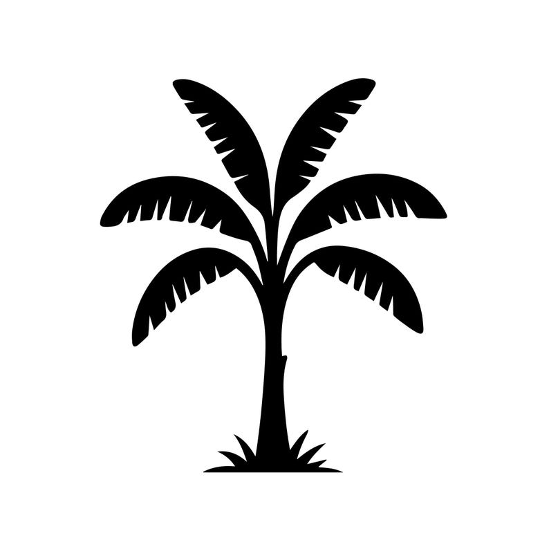Banana Tree SVG – Tropical Plant Clip Art (commercial Use) (digital ...