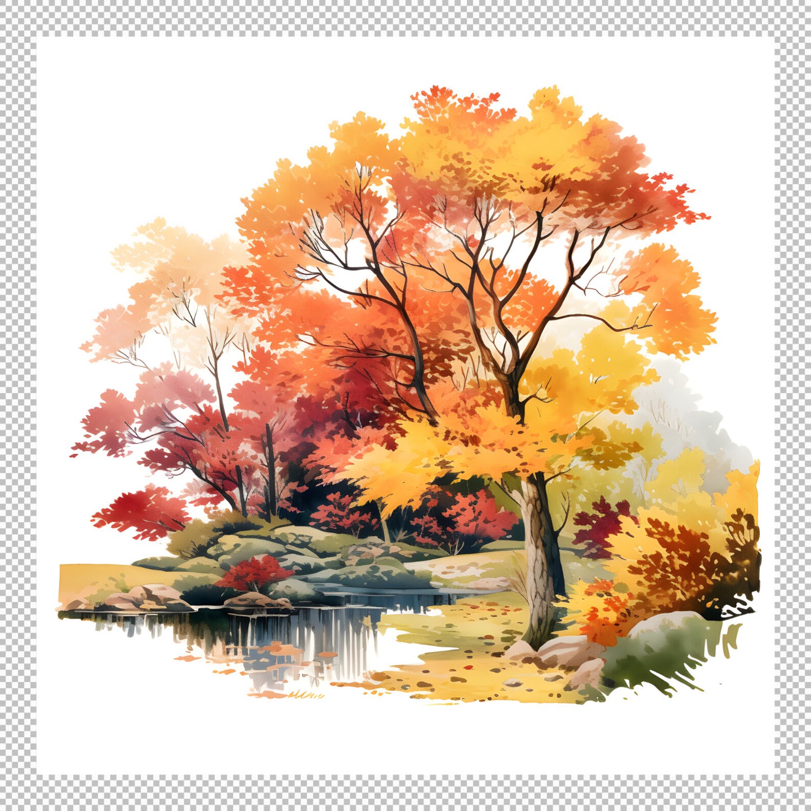 Landscape Autumn Clipart Collection, Trees Autumn,trees Autumn ...