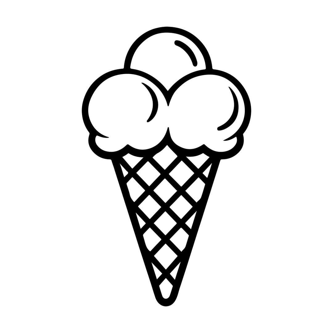 Cono gelato, dessert estivo - Download immediato di file digitali ...