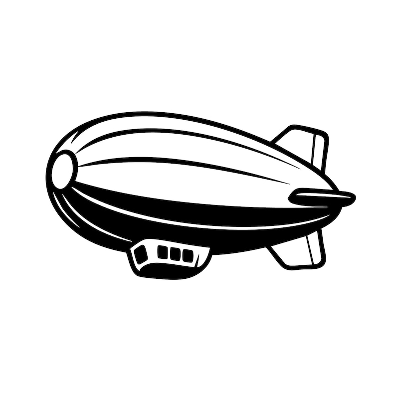 Vintage Zeppelin SVG: Flying Airship Clipart (commercial Use) - Etsy