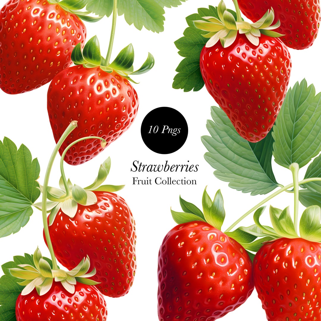 Strawberry Clipart Collection, Strawberries Illustration, Strawberry ...