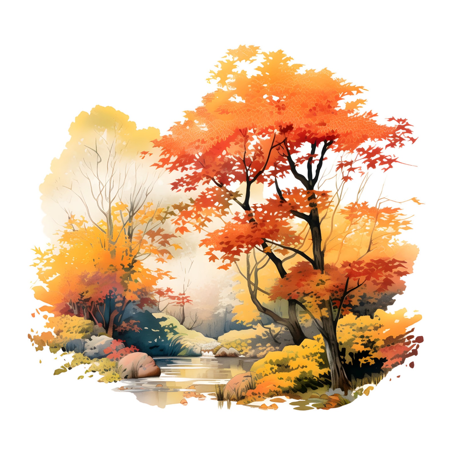Landscape Autumn Clipart Collection, Trees Autumn,trees Autumn ...