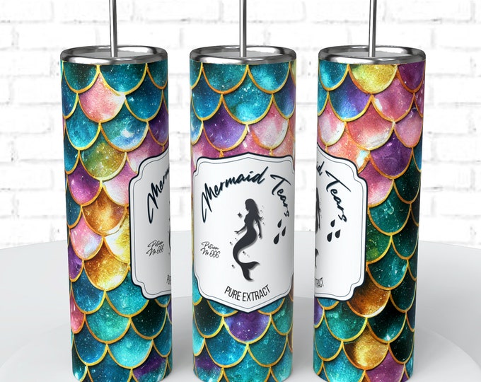 Mermaid Tears Label for Sublimation, Waterslide High Res PNG Digital ...