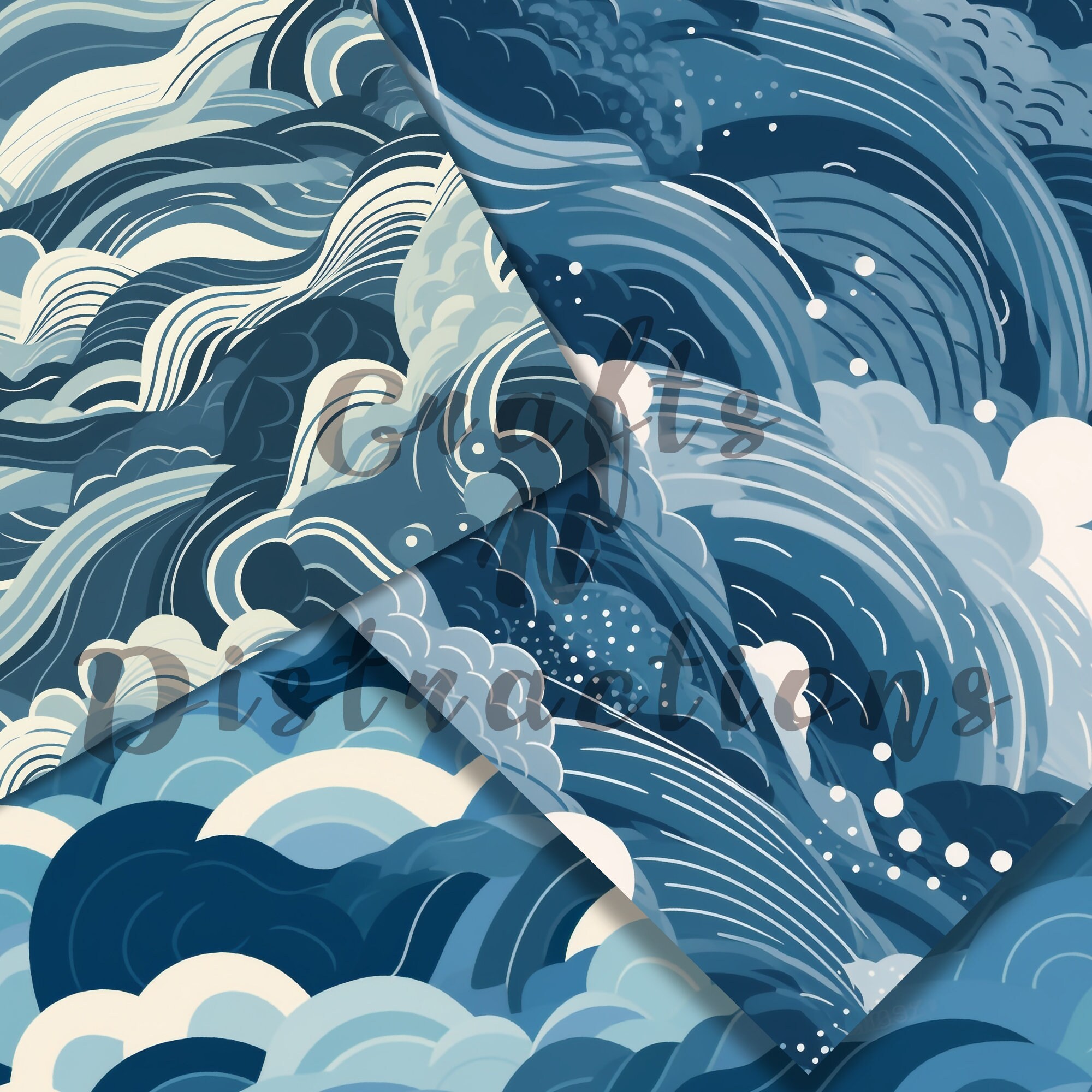 Digital Scrapbook Paper Set - Printable Backgrounds - Ocean Backgrounds ...