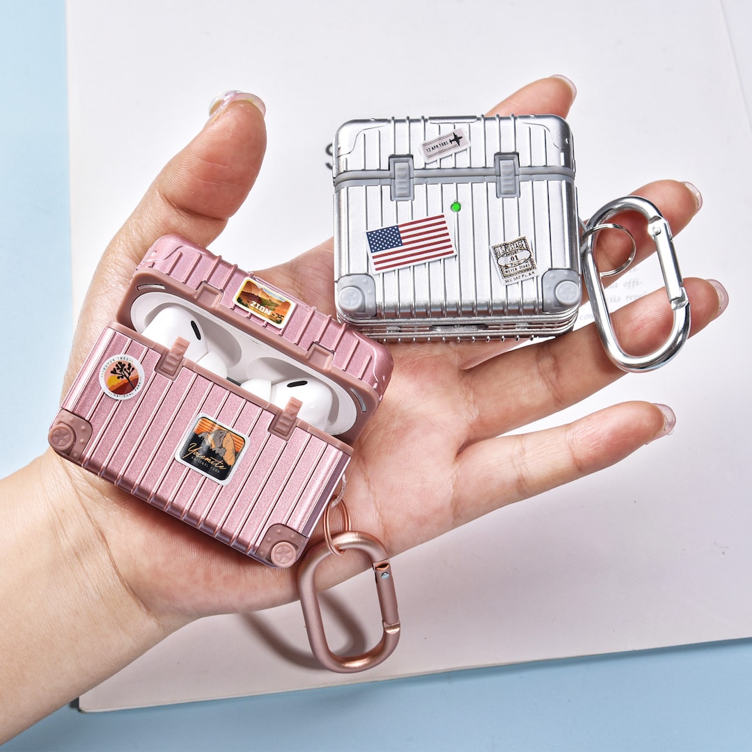 Personalized Funny Airpods 1, 2, 3, Pro Case Unique Suitcase Earphones ...