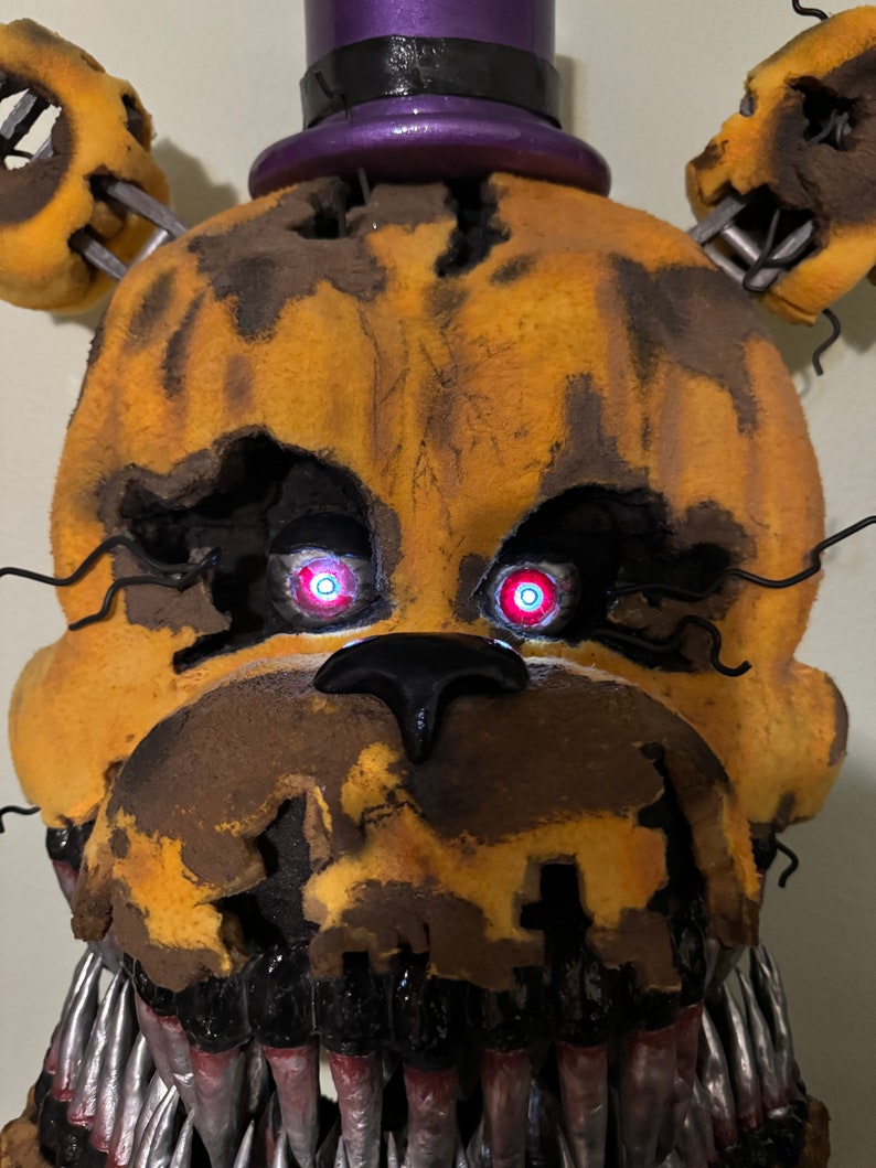 Nightmare Fredbear Cosplay Costume Head Mask Five Nights at Freddys 4 ...