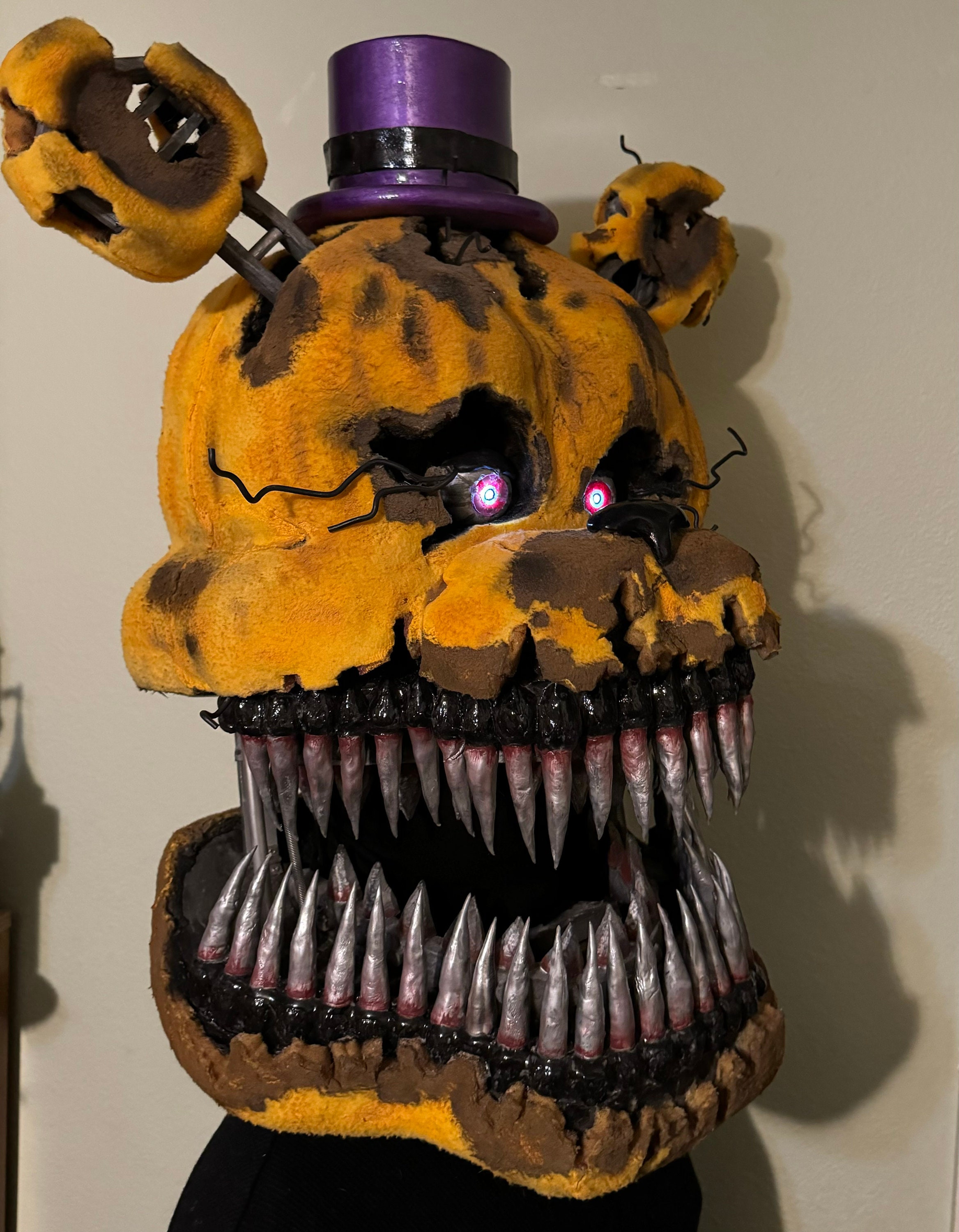 Nightmare Fredbear Cosplay Costume Head Mask Five Nights at Freddys 4 ...