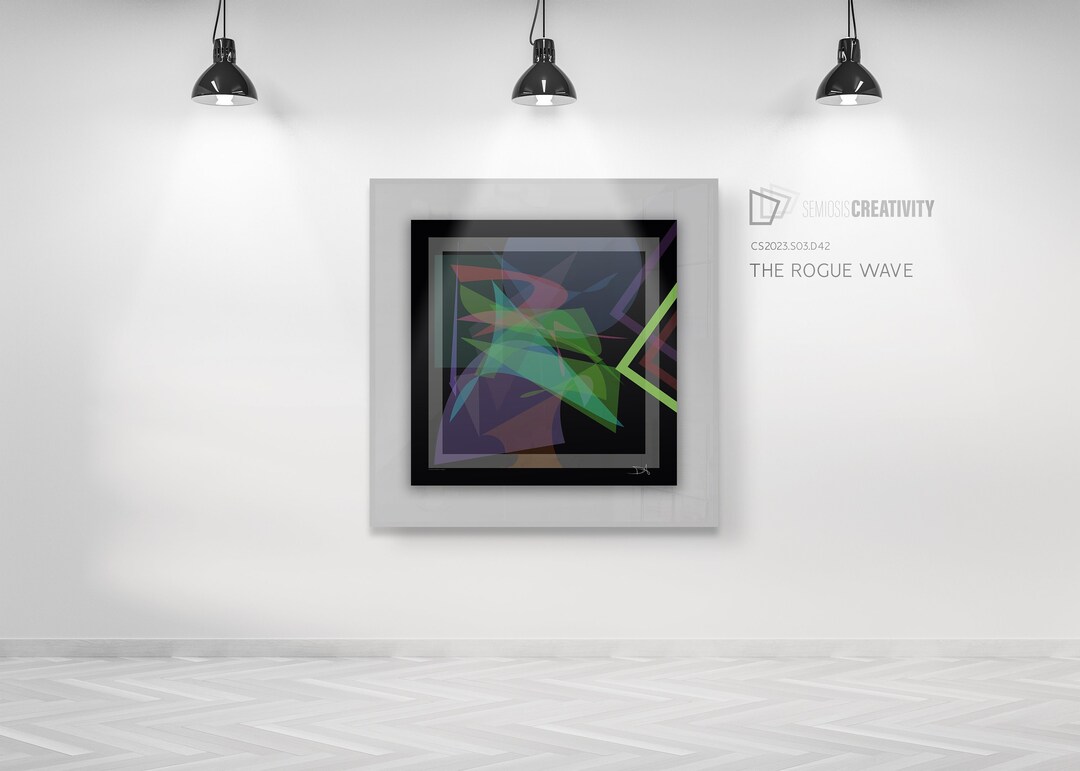 Colorful Abstract Wall Art "the Rogue Wave" - Digital High Quality ...