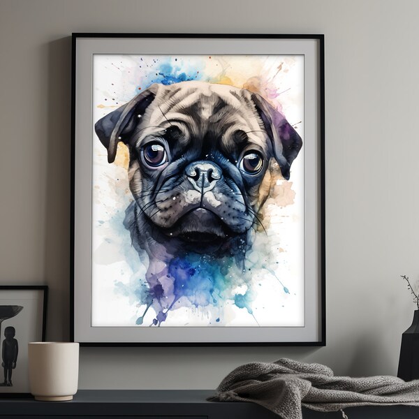 Pug Artwork - Etsy